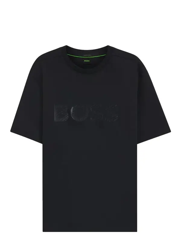 BOSS Logo-detail Crew-neck T-shirt - Black