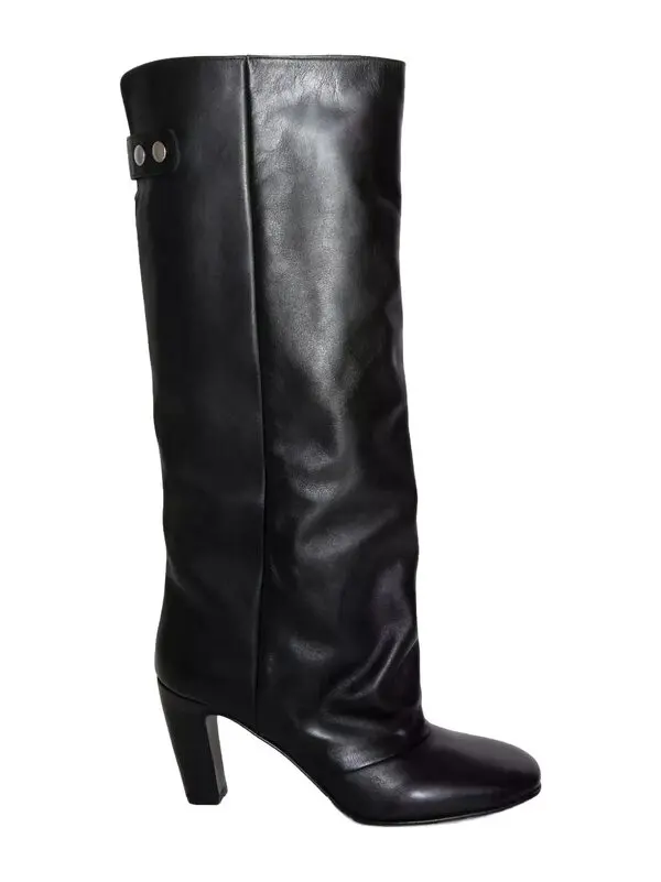 CHUCKIES Zhairaa Knee-high Heel Boots - Black