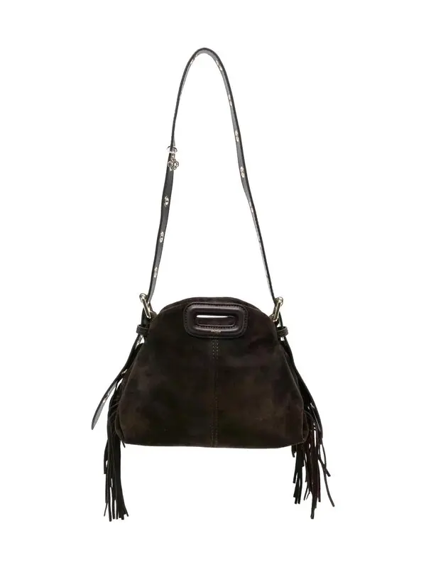 Maje Fringe-detail Suede Shoulder Bag - Brown
