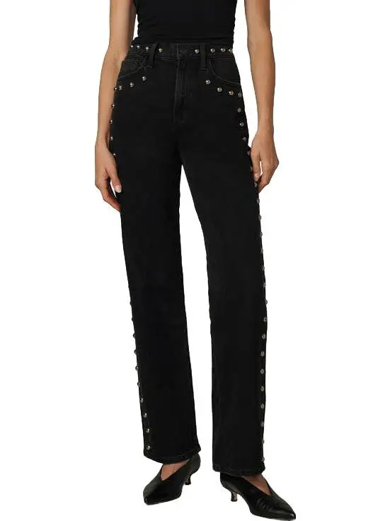Joe's Jeans The Margot Embellished Studded High-waist Straight-leg Jeans - Chic Shadow