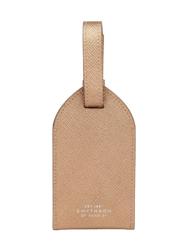 Smythson Panama Leather Luggage Tag - Bronze
