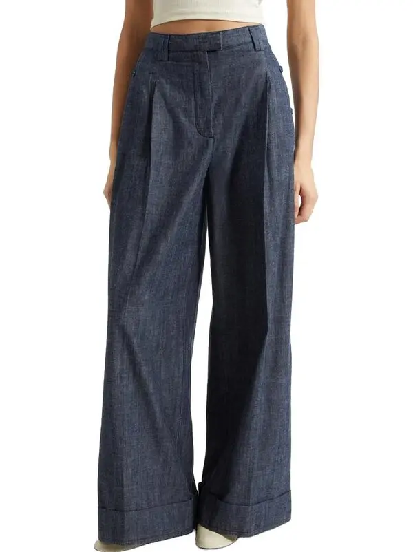 3.1 Phillip Lim Tailored Wide Leg Jeans - Washed Indigo