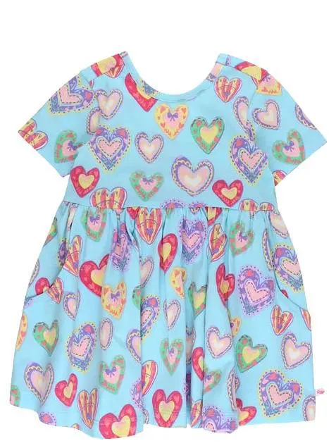 RUFFLEBUTTS Knit Short Sleeve Twirl Dress - Painted With Love