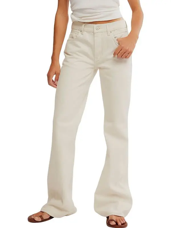 Free People West Coast Relaxed Jeans - Lily Of The Valley