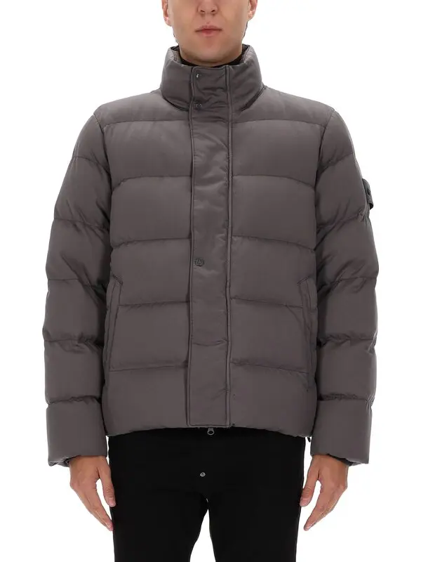 Stone Island Wool Down Jacket - Grey