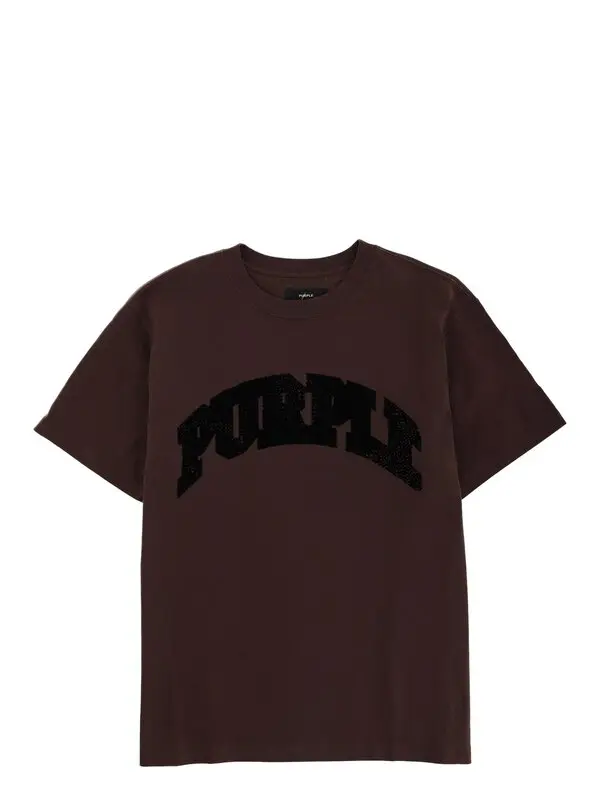 PURPLE BRAND T-shirt With Logo - Brown