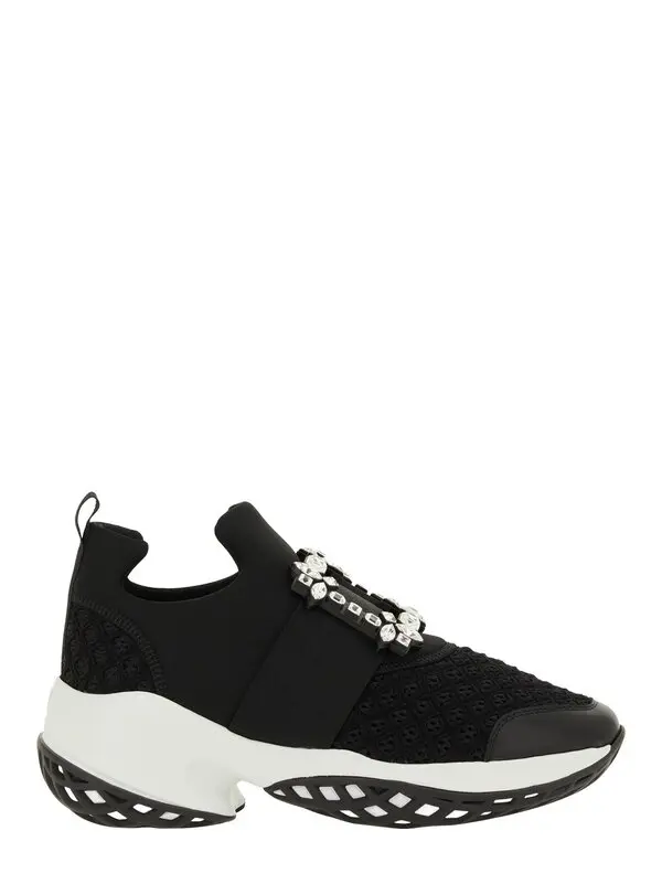 ROGER VIVIER Viv' Run Sneaker - Black