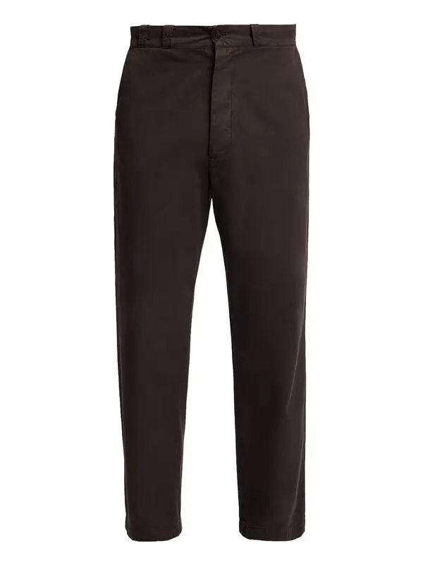 THE ROW Ottis Cotton And Cashmere Straight-leg Chino Pants - Mud