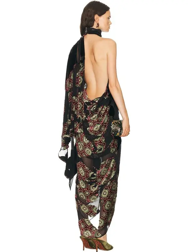 Dries Van Noten Dingo One-shoulder Draped Dress - Black