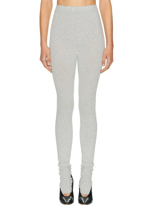 HELSA The Extra Long Jersey Legging In Grey - Heather Grey
