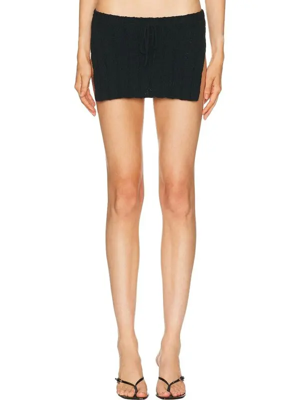 TROPIC OF C Yasmin Split Micro Mini Skirt - Black