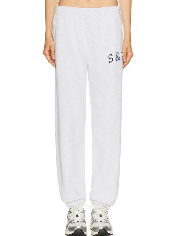 SPORTY & RICH Ivy Sweatpant - Heather Gray