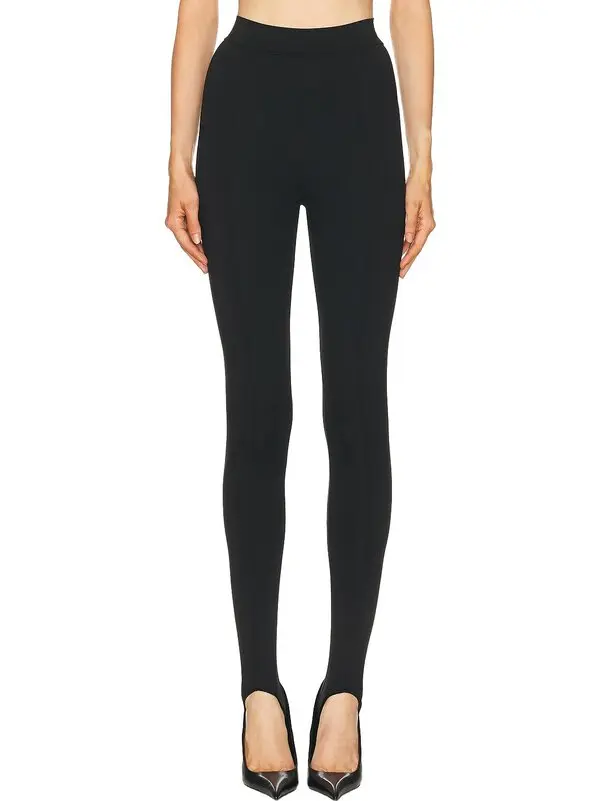 Wardrobe.NYC Opaque Stirrup Legging - Black