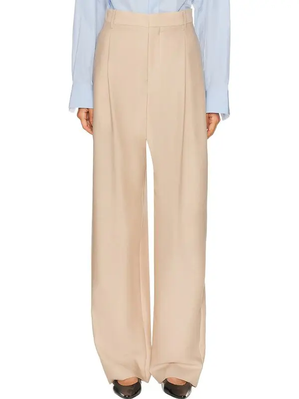 Wardrobe.NYC Mid Rise Trouser - Khaki