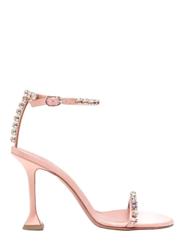 Amina Muaddi 95mm Gigi Crystal-embellished Sandals - Pink