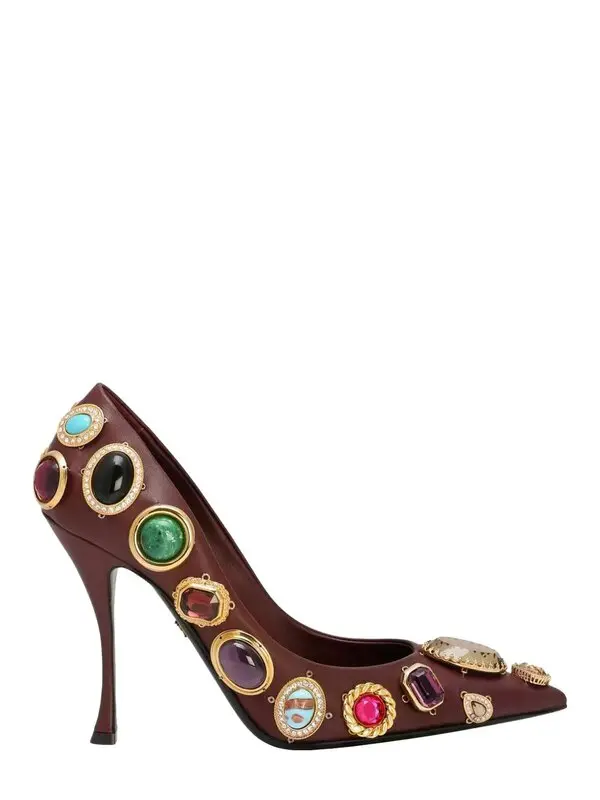 Dolce & Gabbana 105mm Jewel-embellished Pumps - Brown