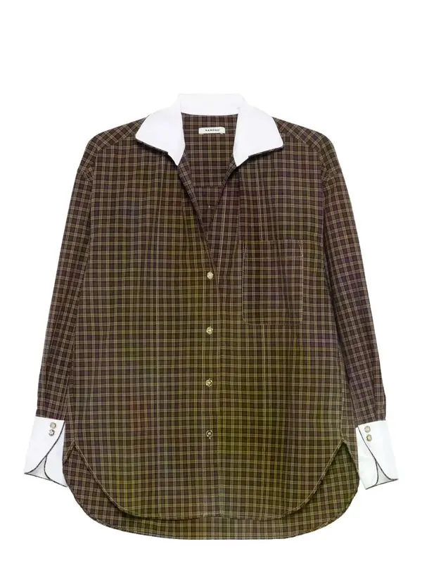 Sandro Plaid Shirt - Brown