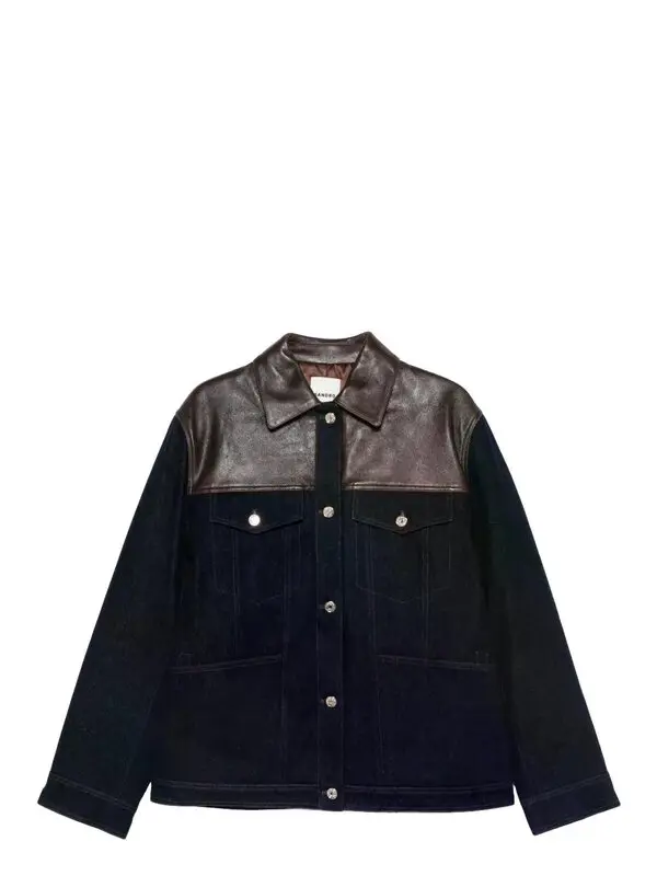 Sandro Paneled Denim Jacket - Blue