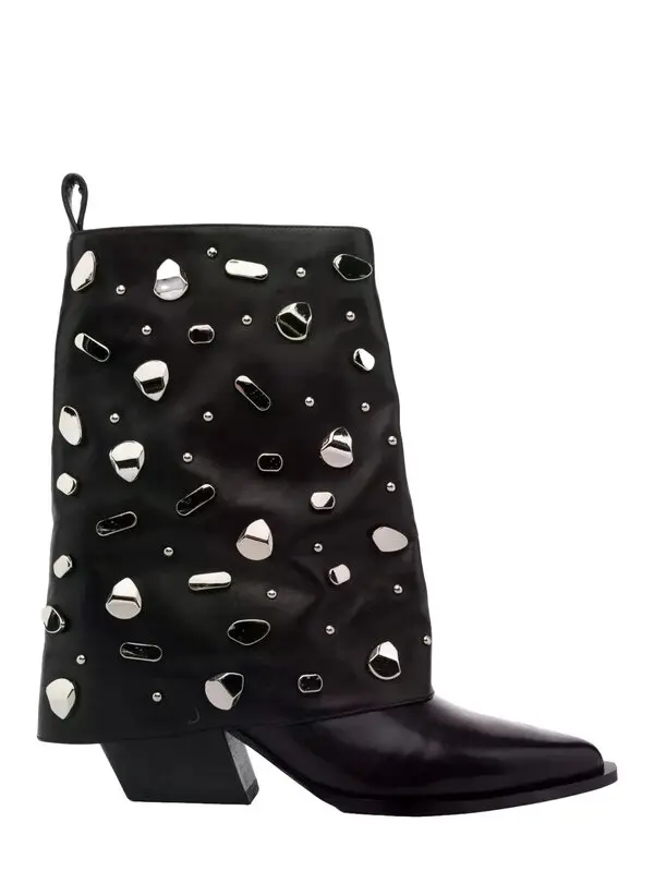 MARC ELLIS 65mm Stud-embellished Boots - Black