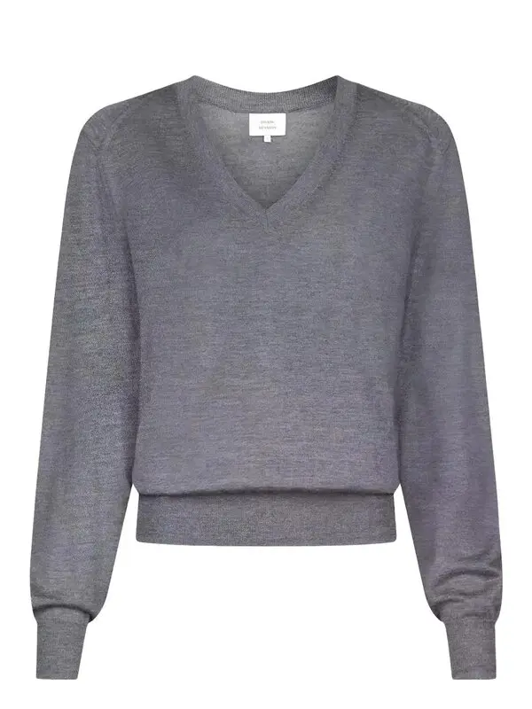 Loulou De Saison V-neck Ribbed Sweater - Grey