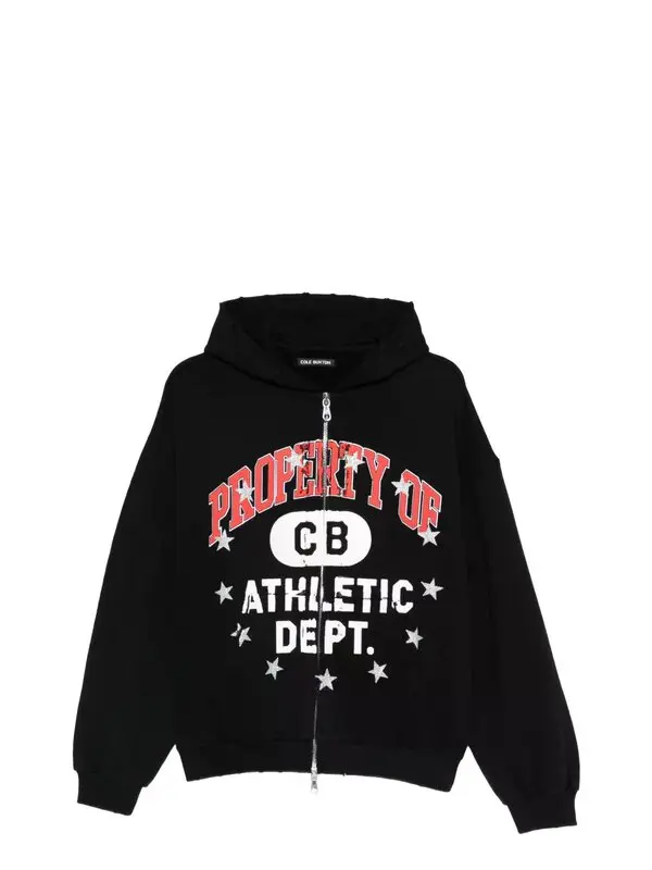 COLE BUXTON Graphic-print Zip-up Hoodie - Black
