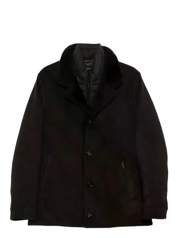 MOORER Layered Jacket - Brown