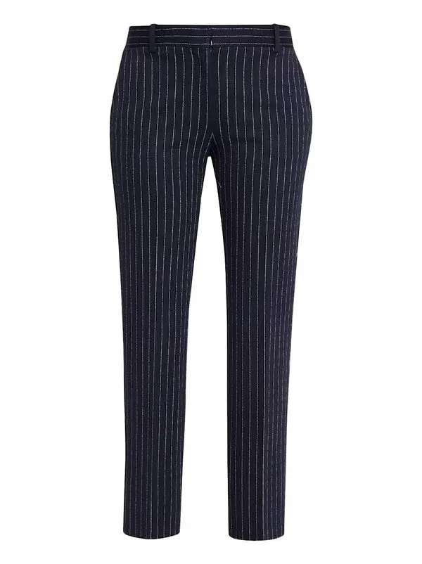 Theory Pinstripe Slim Pants - Navy Multi