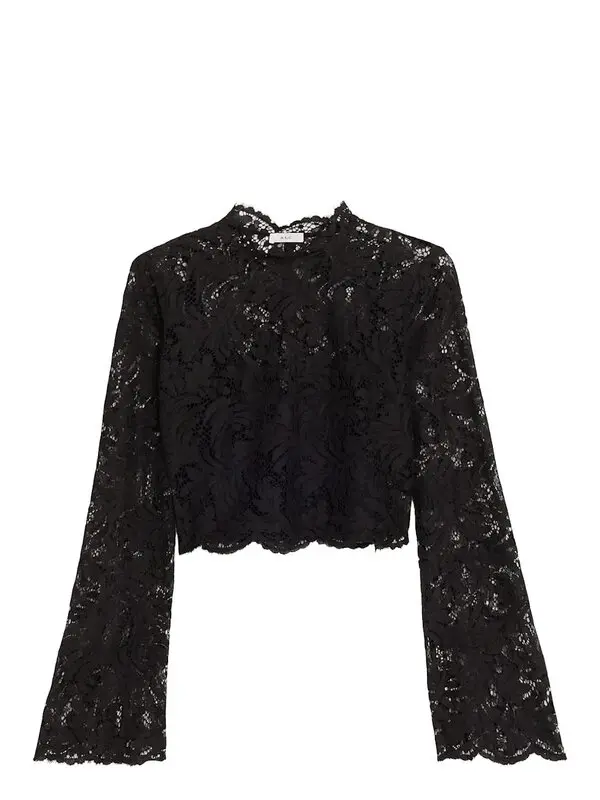 A.L.C. Margot Lace Top - Black