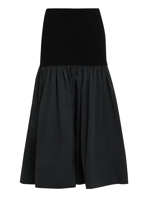 A.L.C. Cami Merino Combo Maxi Skirt - Black/navy