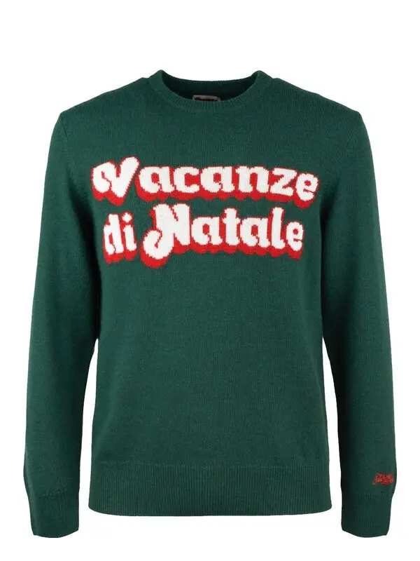 MC2 SAINT BARTH Jacquard Christmas Vacation Sweater - Green