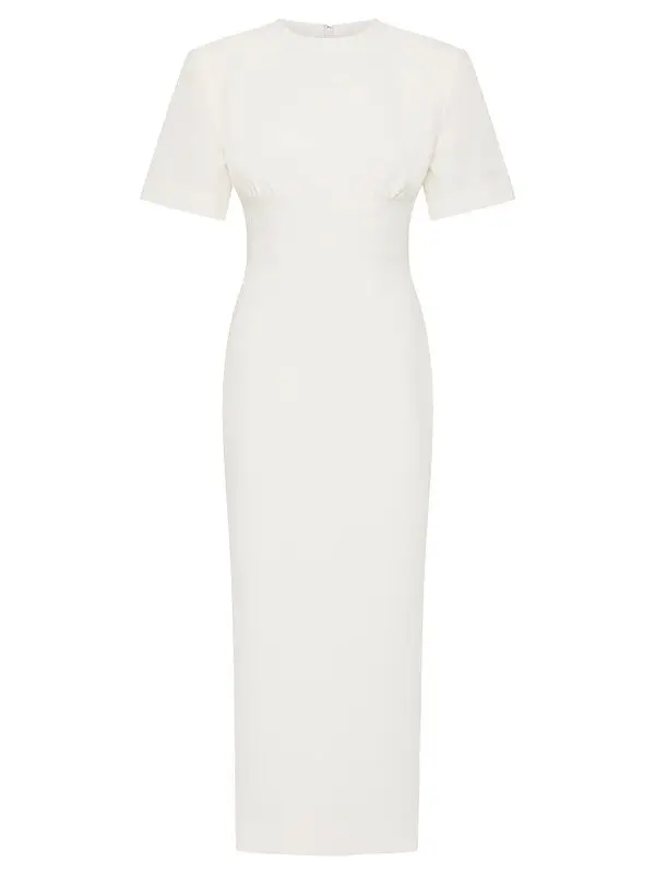 Rachel Gilbert Dover Short-sleeve Midi Dress - Ivory