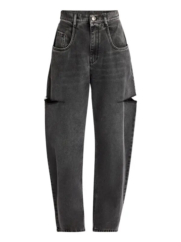 MAISON MARGIELA Slit Denim Pants - Black/deni