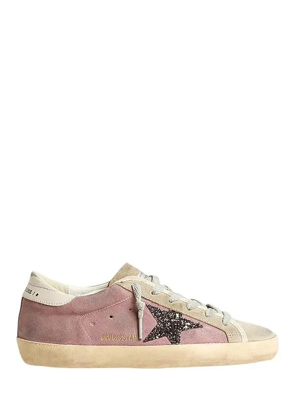 Golden Goose Superstar Glitter Suede Sneakers - Twilight Mauve/ice