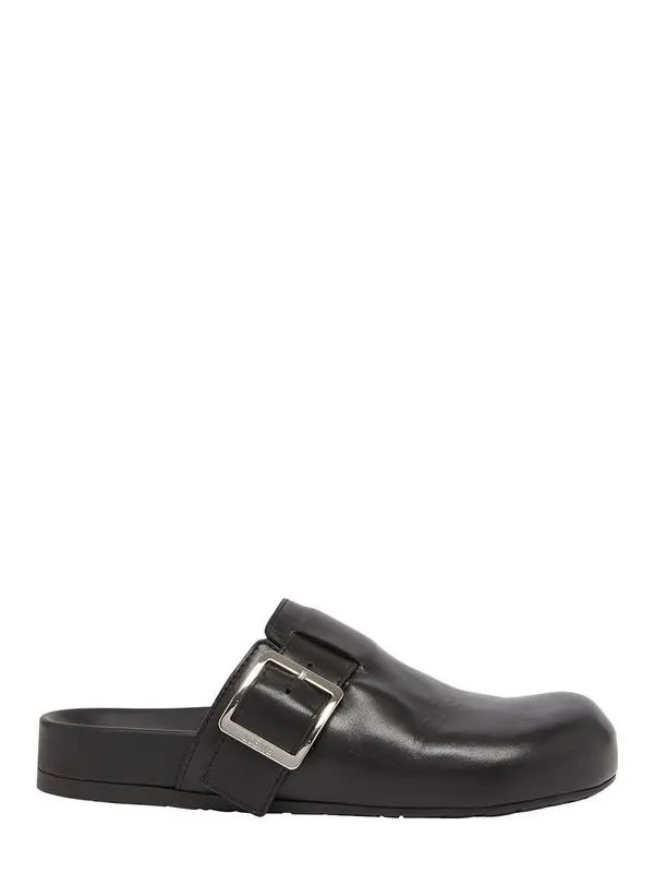 Loewe Leather Buckle Mules - Black