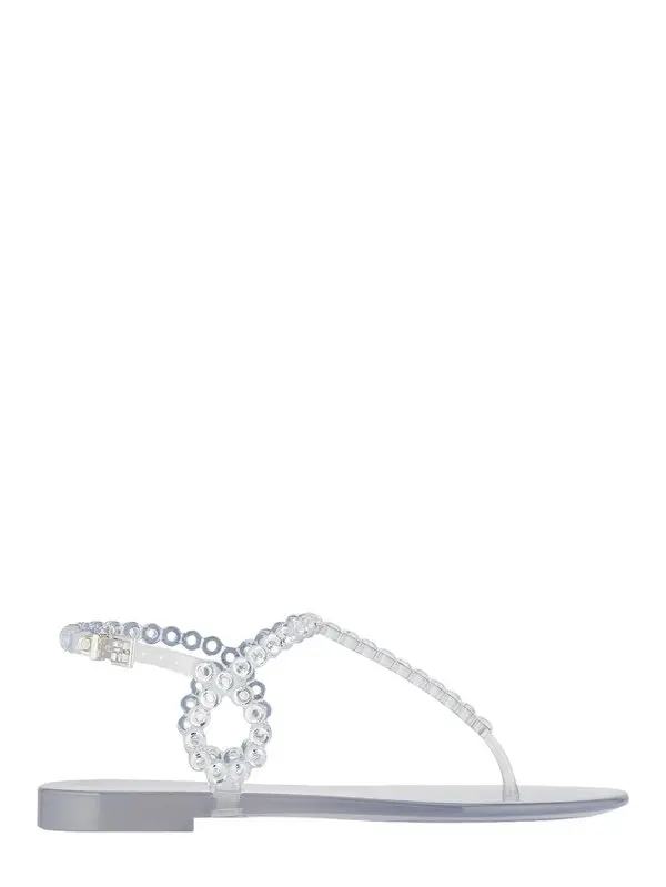 AQUAZZURA Almost Bare Crystal Jelly Slingback Sandals - Transparent