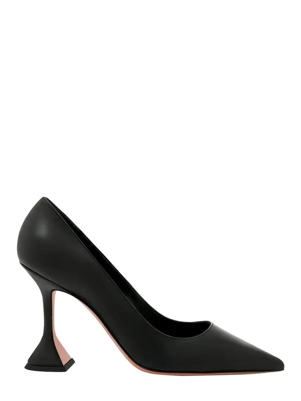 Amina Muaddi Ami Leather Pumps - Black