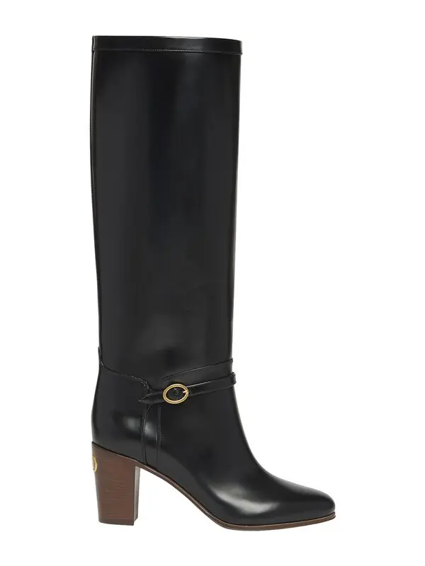 Valentino Garavani Pattie Leather Knee Boots - Nero