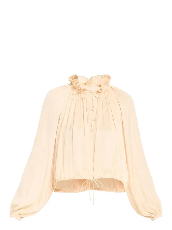 Ulla Johnson Laurette Long-sleeve Blouse - Pearlescent