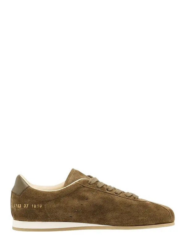 COMMON PROJECTS Low-top Suede And Leather Sneakers - Olive