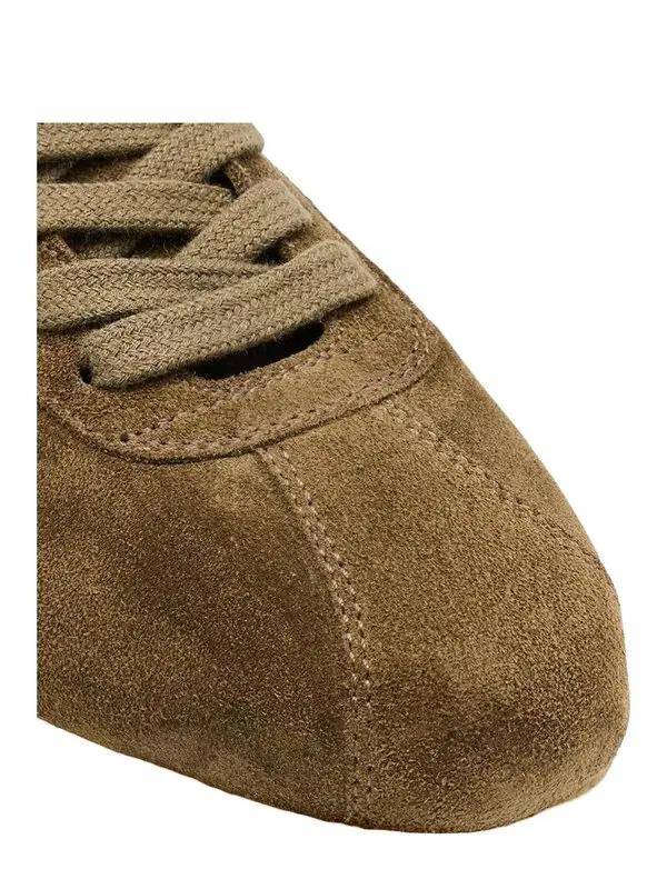 COMMON PROJECTS Low-top Suede And Leather Sneakers - Olive