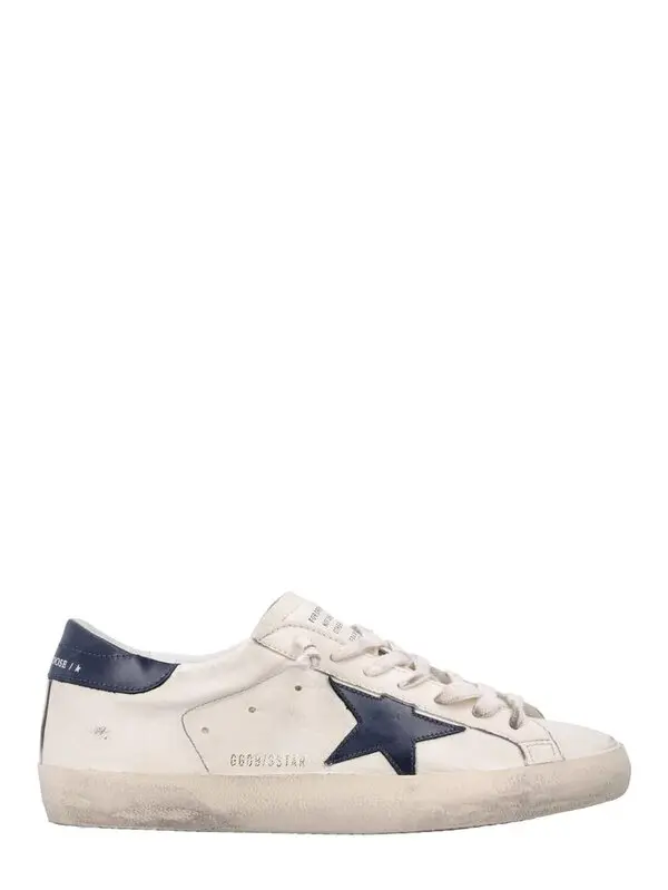 Golden Goose Super-star Classic Leather Sneakers - Biege Night Blue
