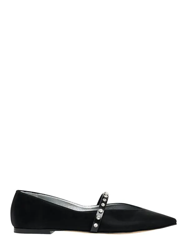 Alexander McQueen Embellished Ballet Flats - Black/bone