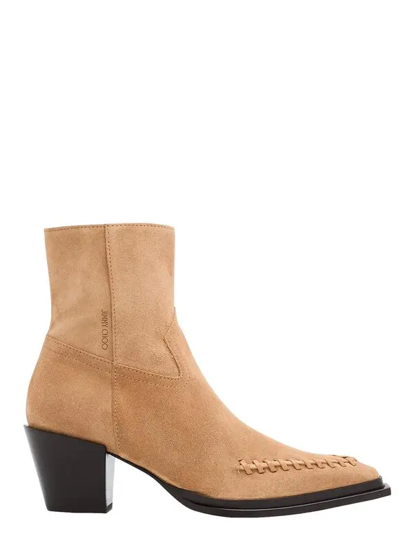 JIMMY CHOO Cece 60 Suede Ankle Boots - Toffee