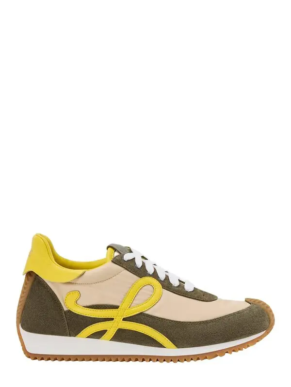Loewe Flow Runner Sneakers - Cream Yellow/olive