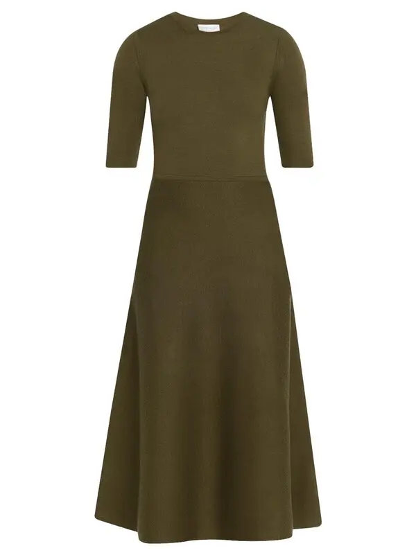 Gabriela Hearst Seymore Wool-cashmere Midi Dress - Olive