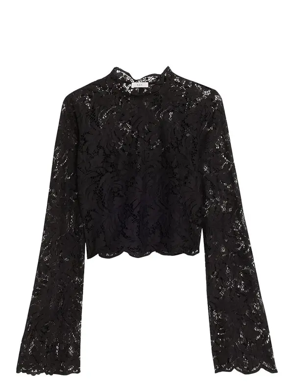 A.L.C. Margot Lace Top - Black