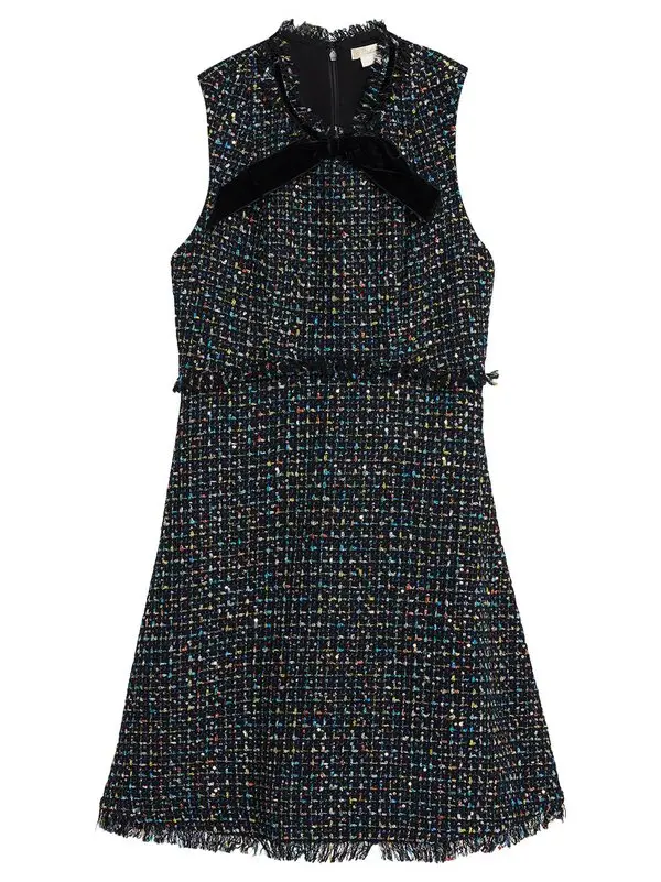 Shoshanna Alicia Shimmer Tweed Mini Dress - Jet Multi