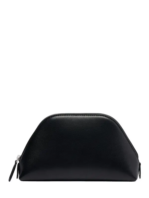 THE ROW Devon Mini Leather Clutch - Black