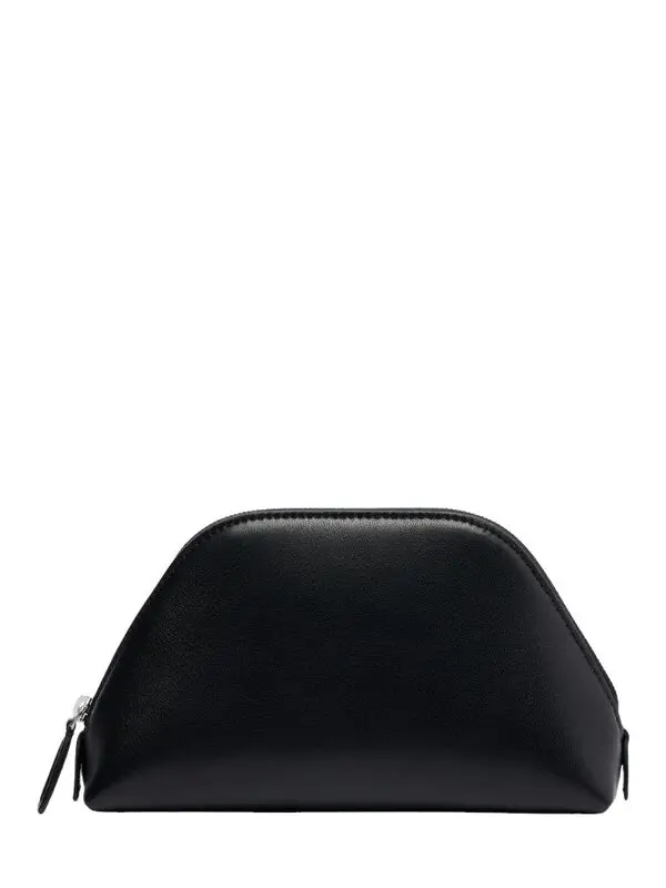THE ROW Devon Mini Leather Clutch - Black