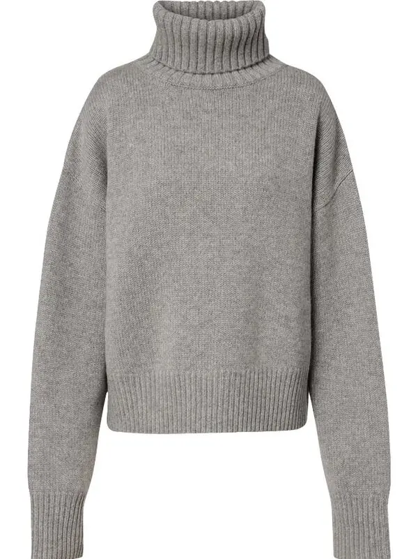 EXTREME CASHMERE X N°434 Cashmere Turtleneck Sweater - Grey